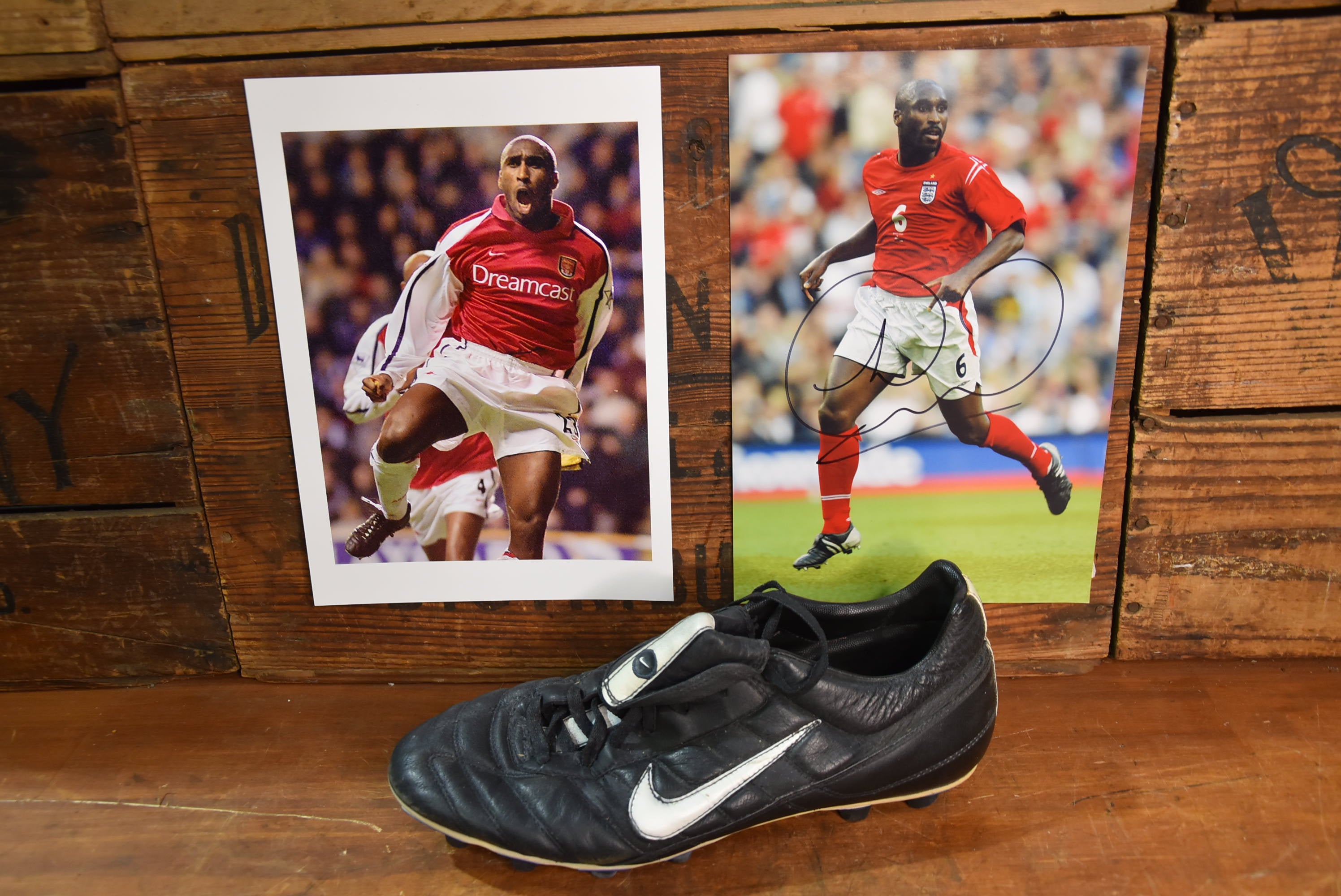 Sol Campbell Match Worn Boot, Arsenal FC, 2001-2002 EPL Winners ...