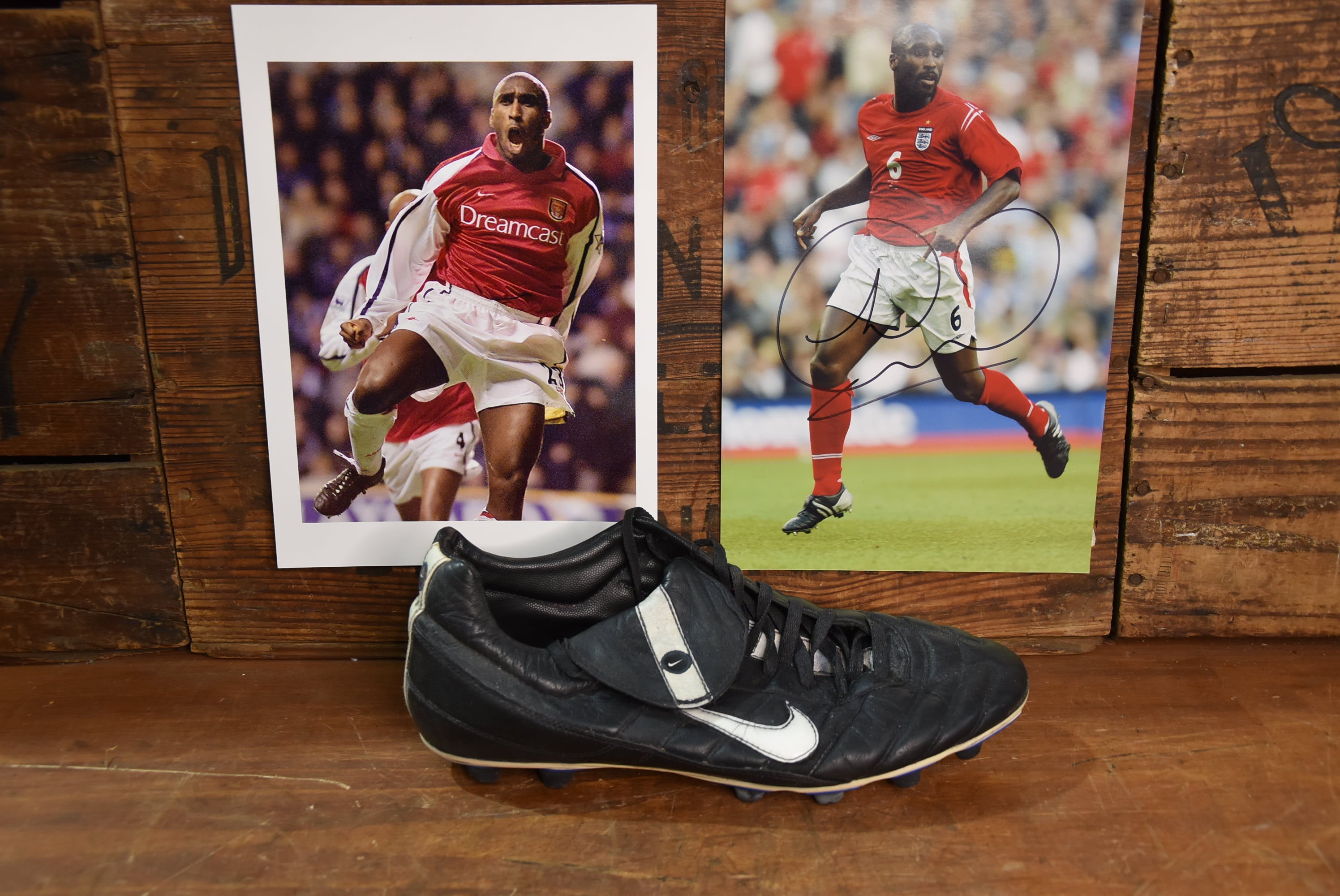 Sol Campbell Match Worn Boot, Arsenal FC, 2001-2002 EPL Winners ...