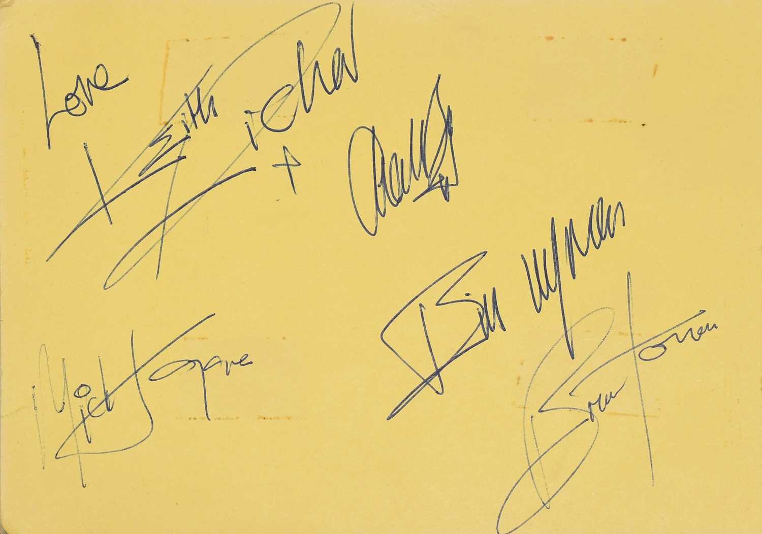 Original Rolling Stones Member Autographs With Images From The Signing ...